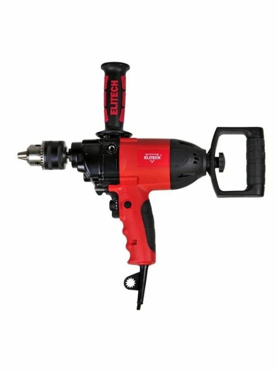 Дрель-миксер ELITECH ДМ 1100РЭ (Е2208.014.01) (1100Вт, ЗВП-16мм, 0-550об/м, переходник М14, 4.8кг, коробка)