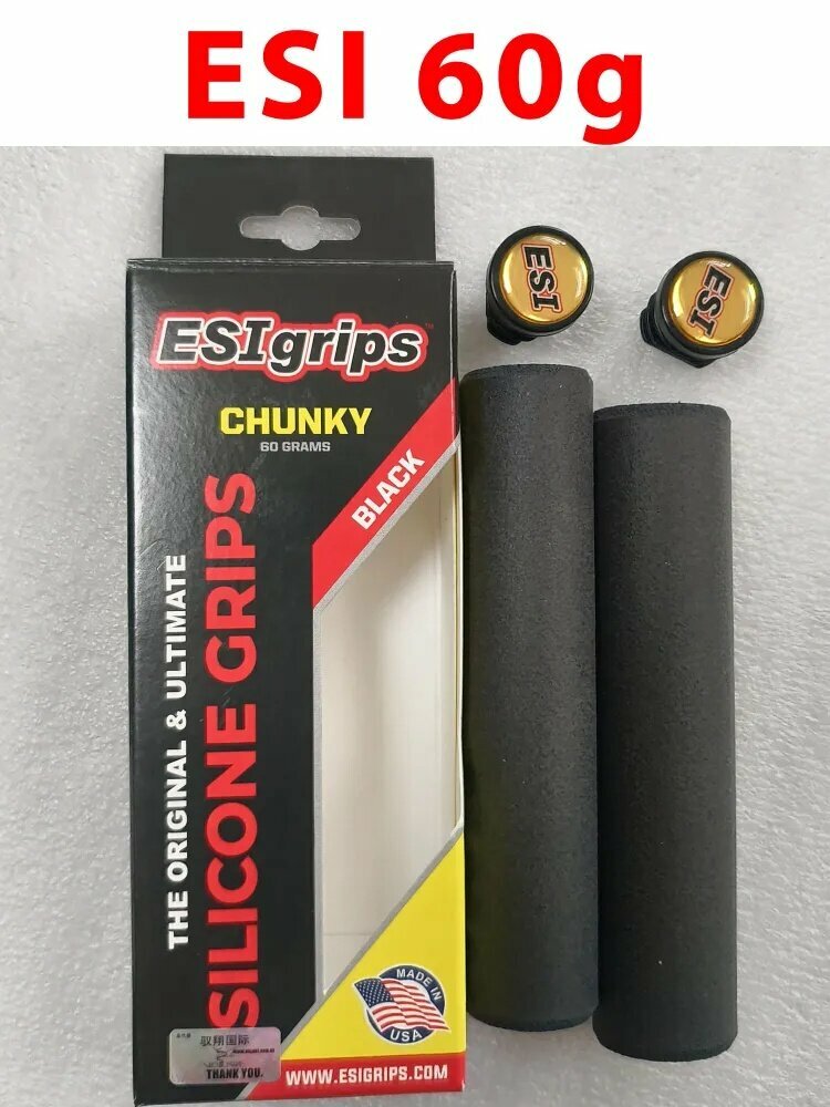 Сделано в США ESI велосипедные ручки Силиконовые захваты CHUNKY черное цвет