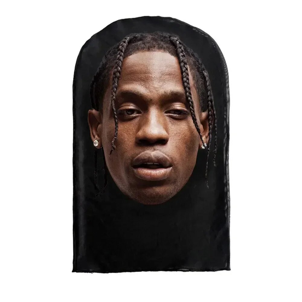 Балаклава с 3D принтом Travis Scott, цвет B