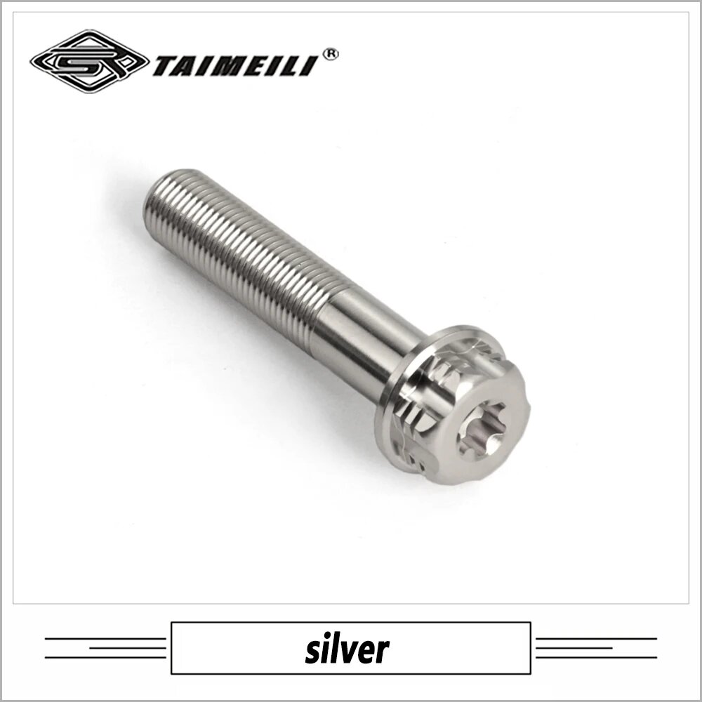 TAIMEILI Винты из титанового сплава M12 silver, M12x120mmp1.25