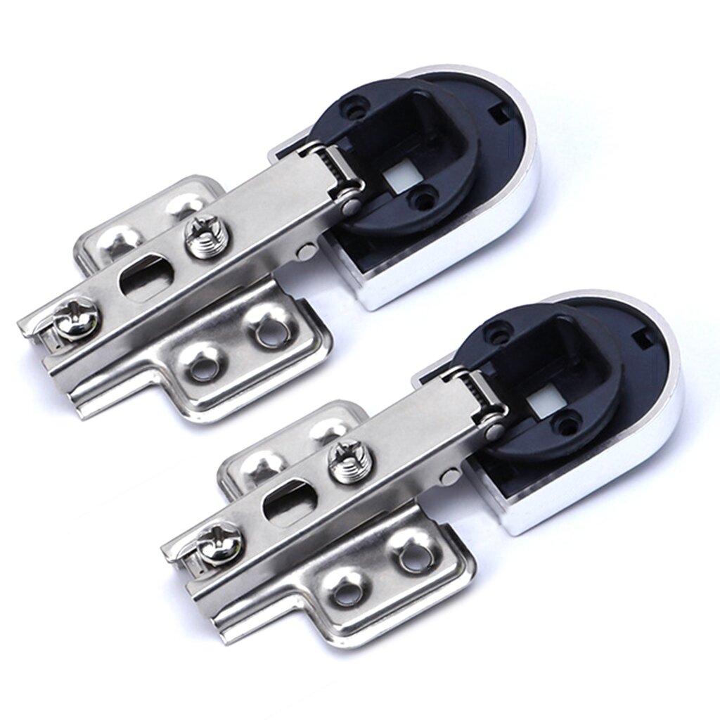 2шт Гидравлические стеклянные дверные петли из холоднокатаной стали, Шарнир для витрины