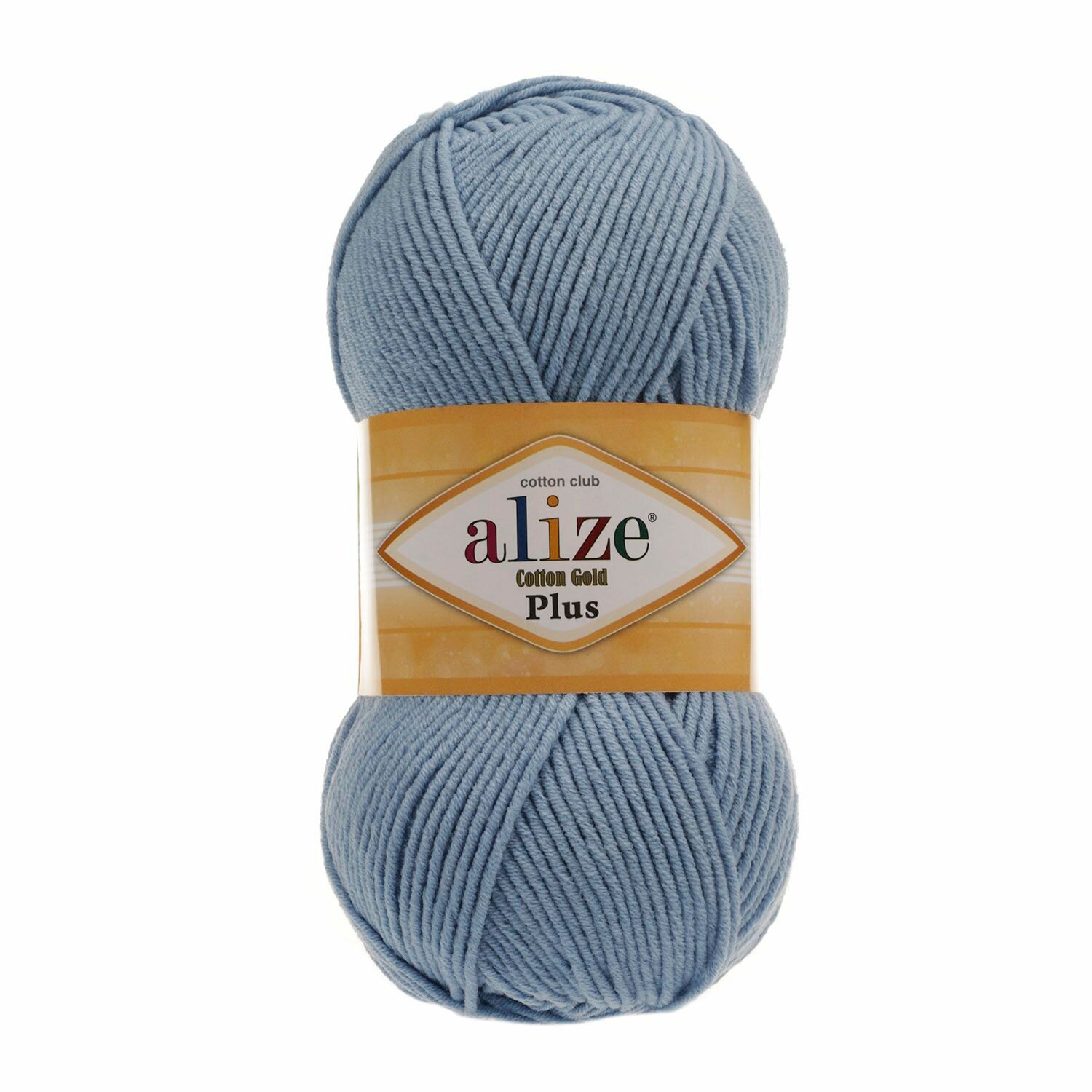 Пряжа Alize Cotton Gold Plus 350 (5 мотков по100г/330м) светло-голубой