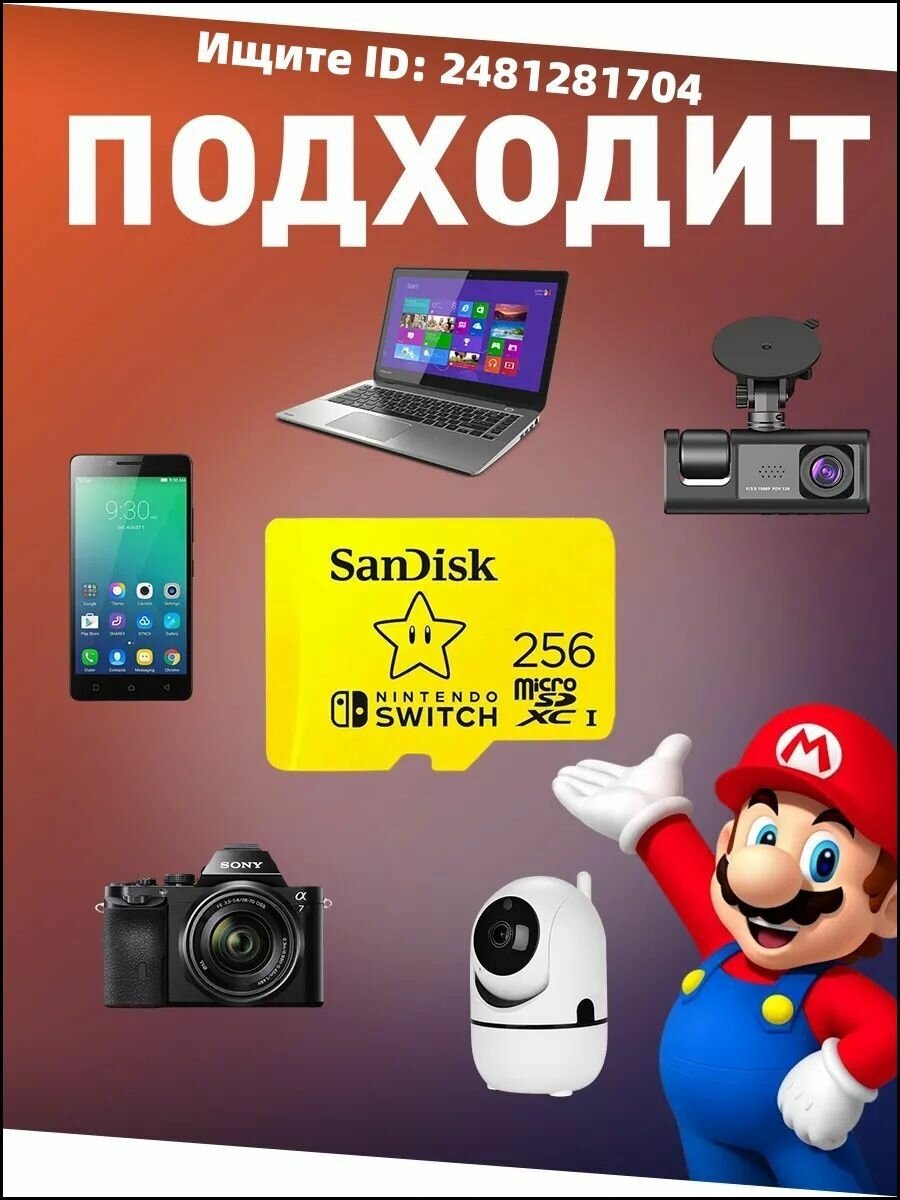 Карта microSD Express 256 ГБ для Nintendo Switch — фото 1