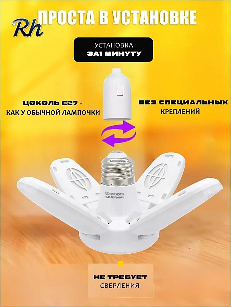 Люстра, E27, 28 Вт потолочный светильник светодиодная люстра — фото 1