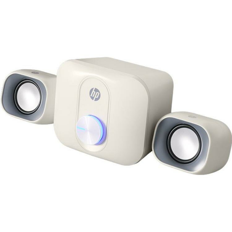 Компьютерные мультимедийные колонки HP HUIPU проводные, белые, 3 динамика, 6D звуковые эффекты
