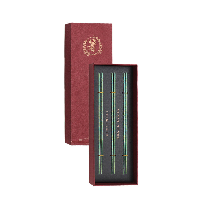 Чистые титановые палочки для еды, цветные палочки с ледяным цветком, домашние нескользящие палочки, посуда для кемпинга на открытом воздухе, палочки для горячего горшка, набор подарочных коробок из титана