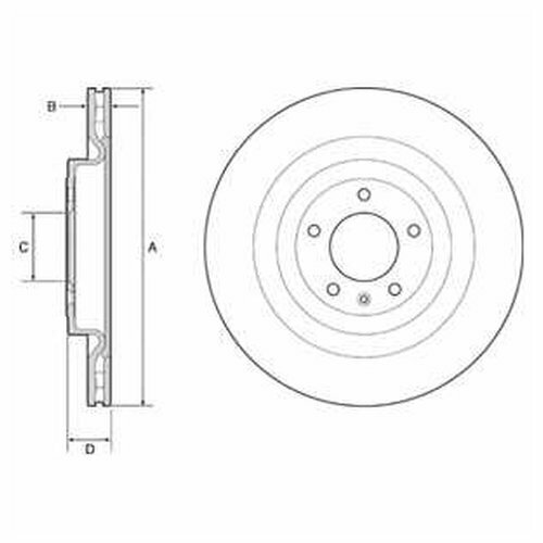 Диск тормозной задний Delphi BG9126C