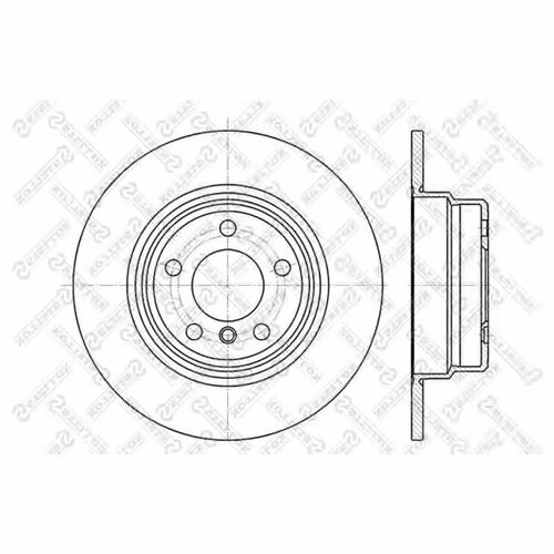 Диск тормозной задний BMW X5 3.0/4.4/3.0D 00], 60201548SX (упаковка 2 шт.), STELLOX 6020-1548-SX