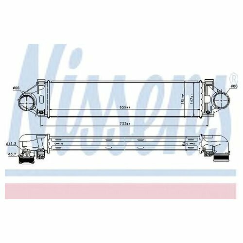 Интеркулер Nissens 96471 для Land Rover Discovery Sport, Freelander, Range Rover Evoque; Volvo S80 II,