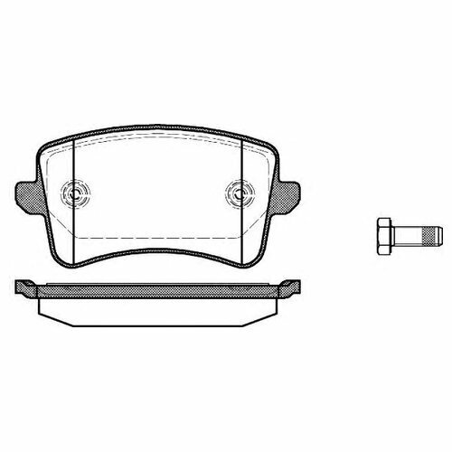 Комплект задних тормозных колодок Remsa 1343.00 для Audi A4 (2007-2015), Audi A4 allroad (2009-2016), Audi A5 (2007-2017)