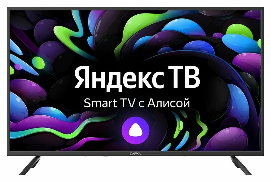 43" Телевизор Digma DM-LED43UBB31 4K Ultra HD, смарт ТВ, YaOS, черный