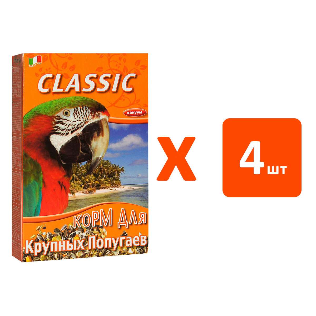 FIORY CLASSIC корм для крупных попугаев (600 гр х 4 шт)
