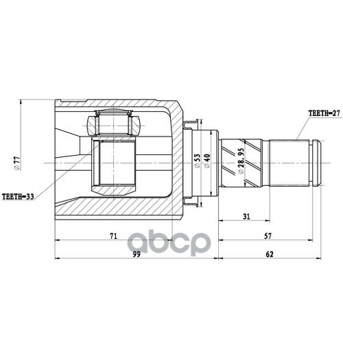 ШРУС ШРУС внутренний MITSUBISHI LANCER CY (07-->) Zikmar арт. Z87702R