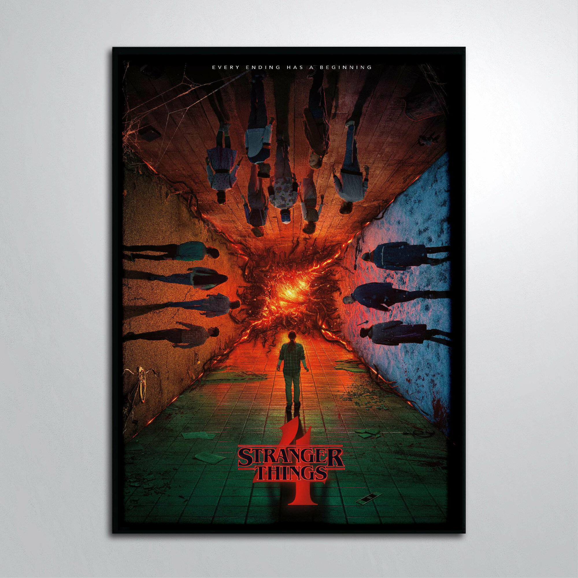 Постер без рамы/Очень странные дела Портал Арт Stranger Things