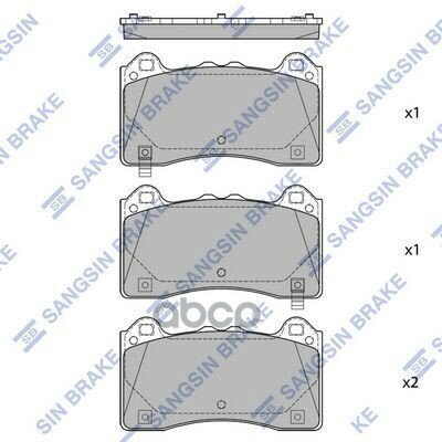 Колодки тормозные FORD FOCUS RS 16- перед. Sangsin brake арт. SP4152