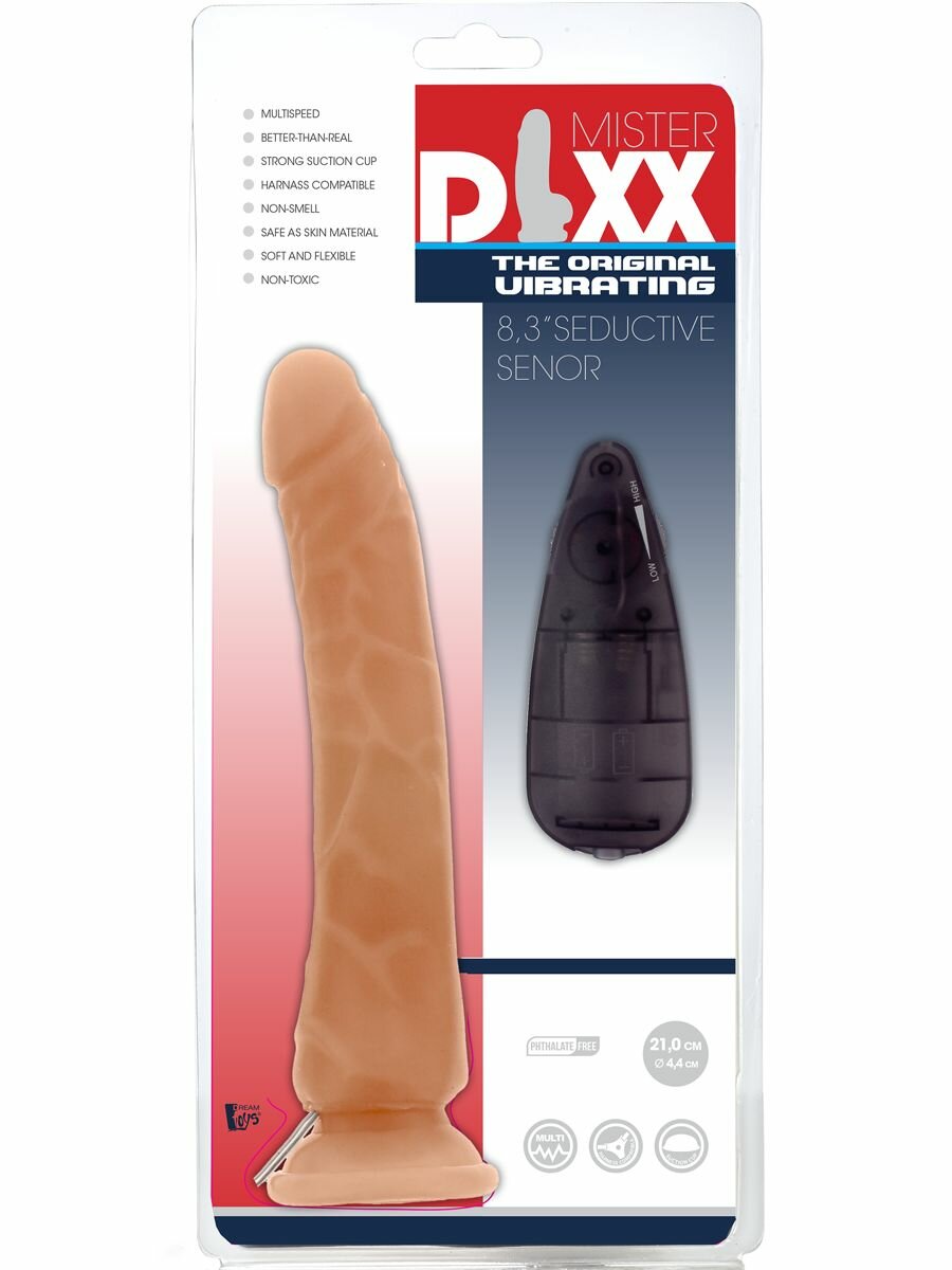 Вибратор на присоске "MR.DIXX SEDUCTIVE VIBRATING DILDO" 18см