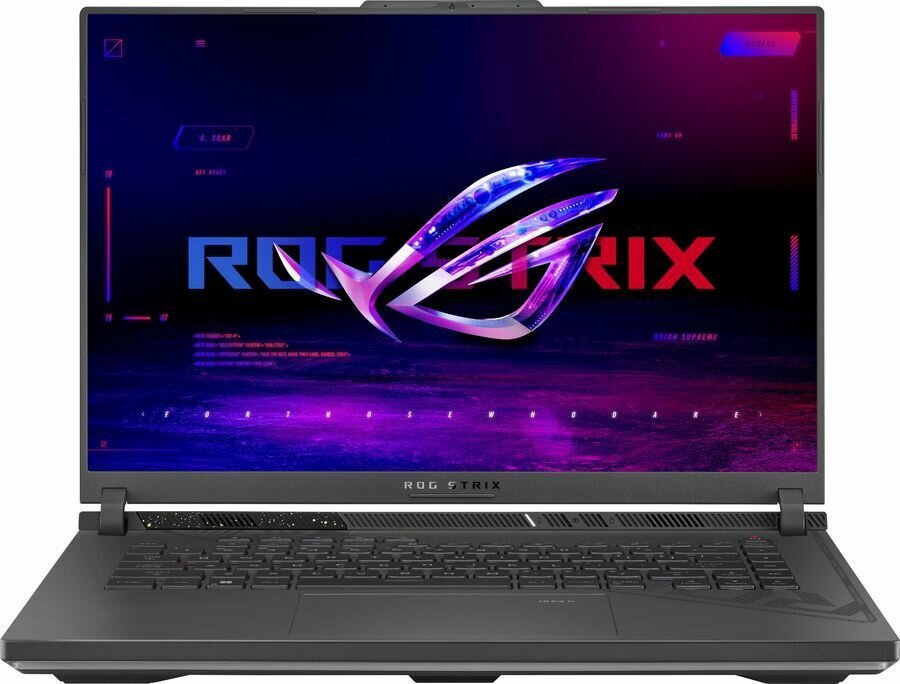 16" Ноутбук Asus ROG Strix G16 G614JZ-N4080 (90NR0CZ1-M005T0) серый - 2560x1600, IPS, Intel Core i7-13650HX, ядра: 14 x 2,6 ГГц, 16 ГБ, SSD 1024 ГБ, NVIDIA GeForce RTX 4080 (12 ГБ), W10Pro