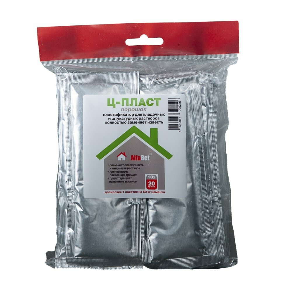 Пластификатор для штукатурных и кладочных растворов AlfaBet Ц-Пласт 20226