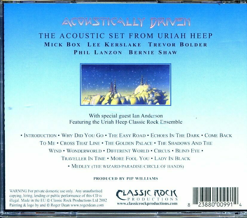 URIAH HEEP - Acoustically Driven 2001 г. — фото 1