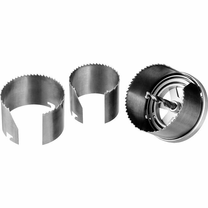 Пила кольцевая наборная по дереву, ЗУБР 60-73-80мм, 3 шт.