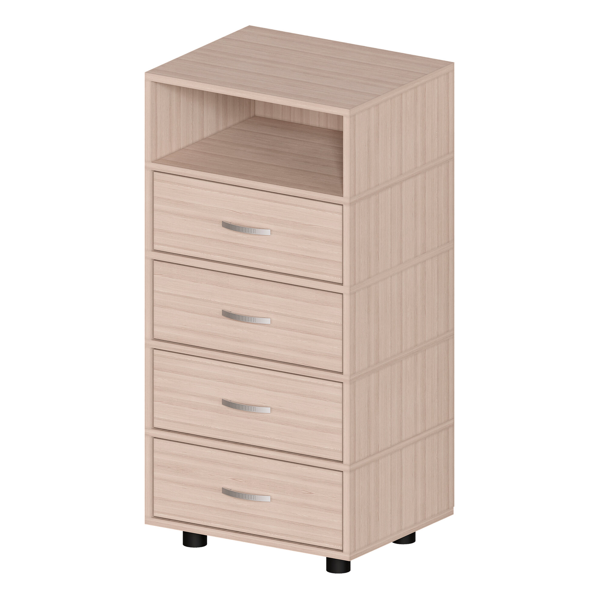 Комод СитиМебель-8 ШхГхВ: 40х30х103 см, цвет: Ясень шимо светлый