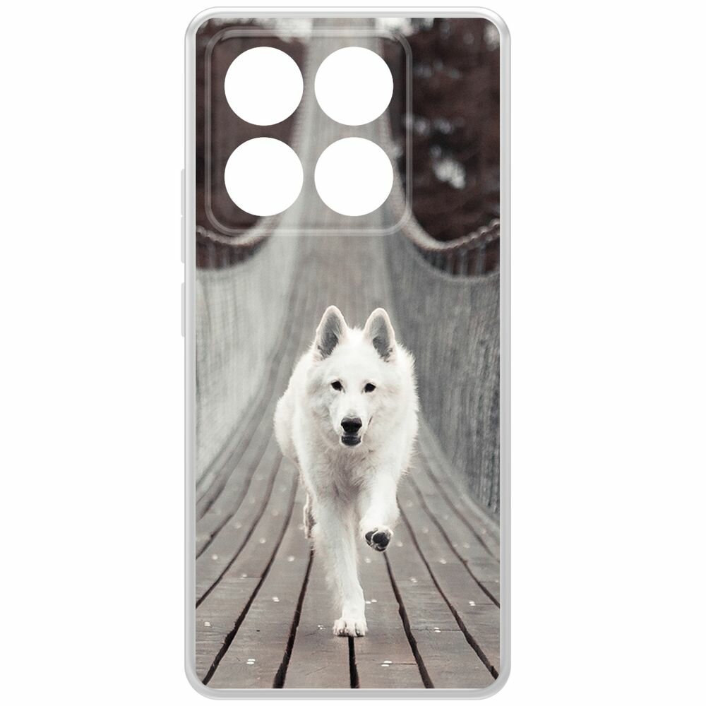 Чехол-накладка Krutoff Clear Case Пес на мосту для Xiaomi 14T Pro