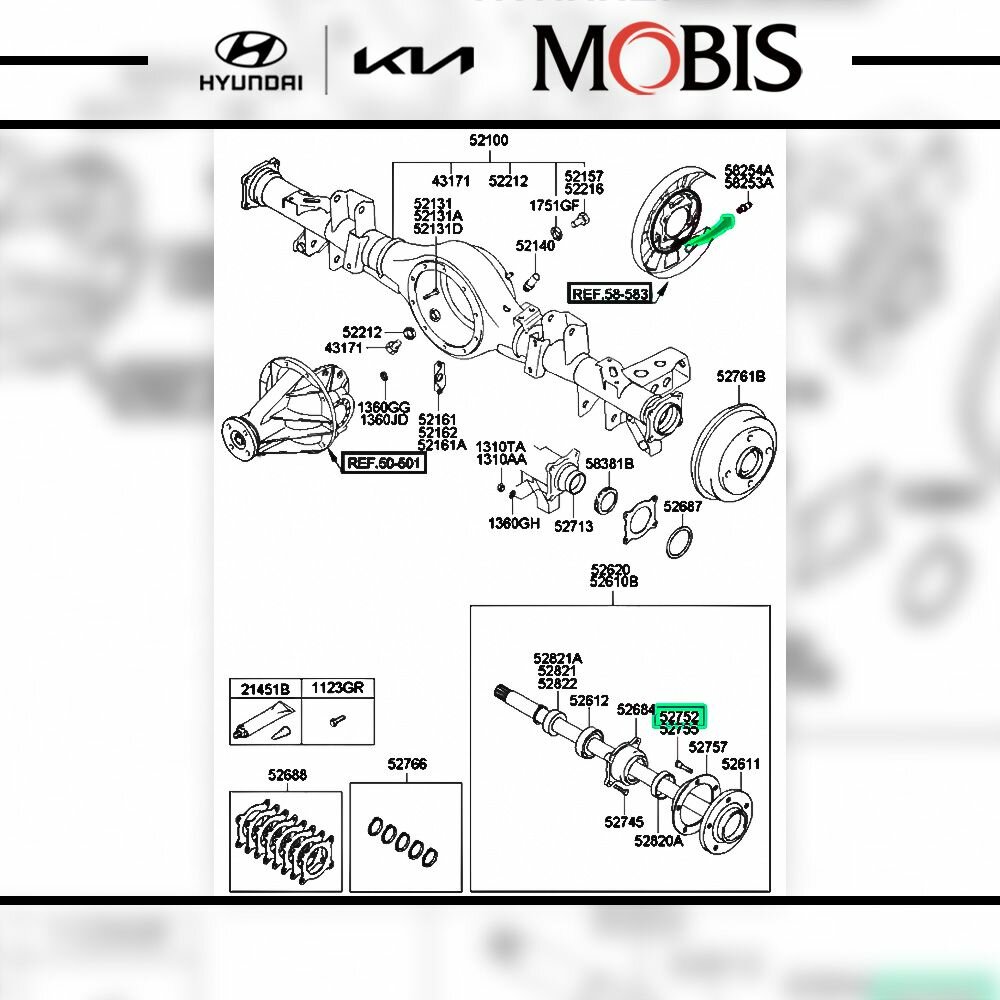 Болт 1шт. для Hyundai H-1, H100 / арт. 527554A500 / бренд MOBIS
