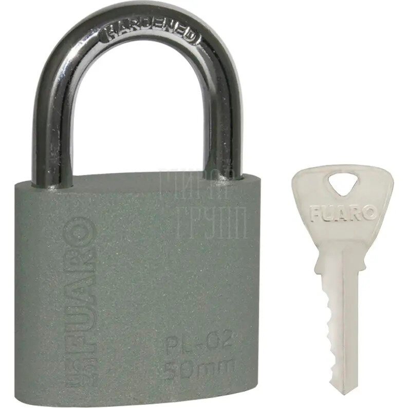 Замок навесной Fuaro (Фуаро) PL-02-50 англ. 3 кл. никель