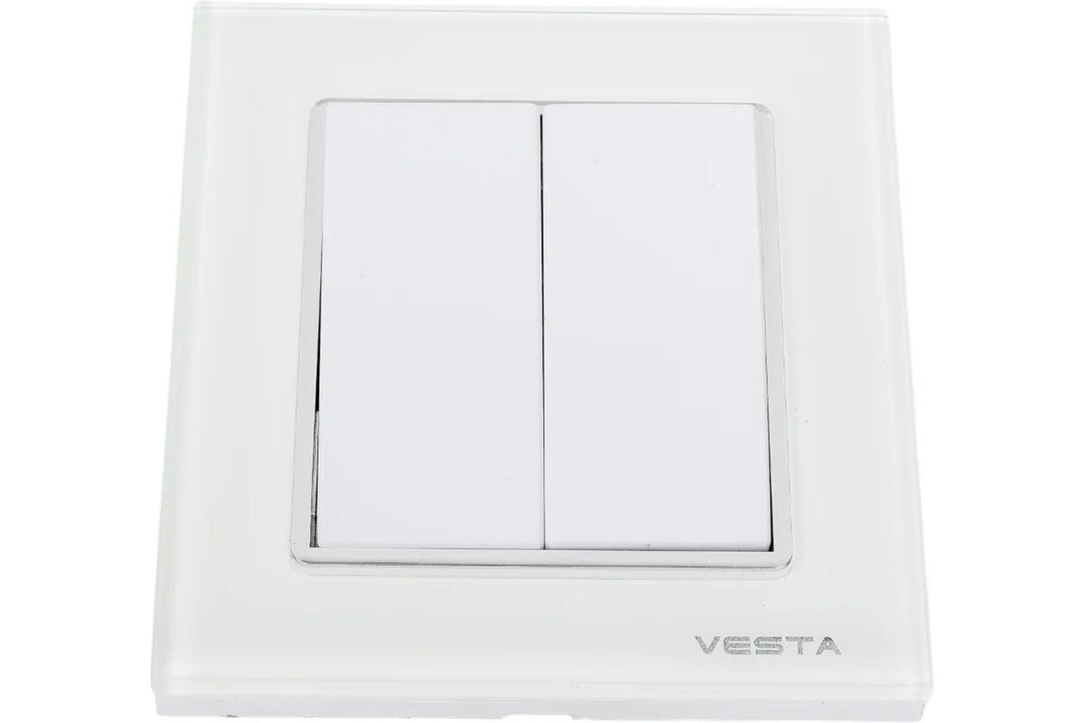 Metronex Electric Выключатель -Electric Exclusive White двухклавишный FVK050102BEL