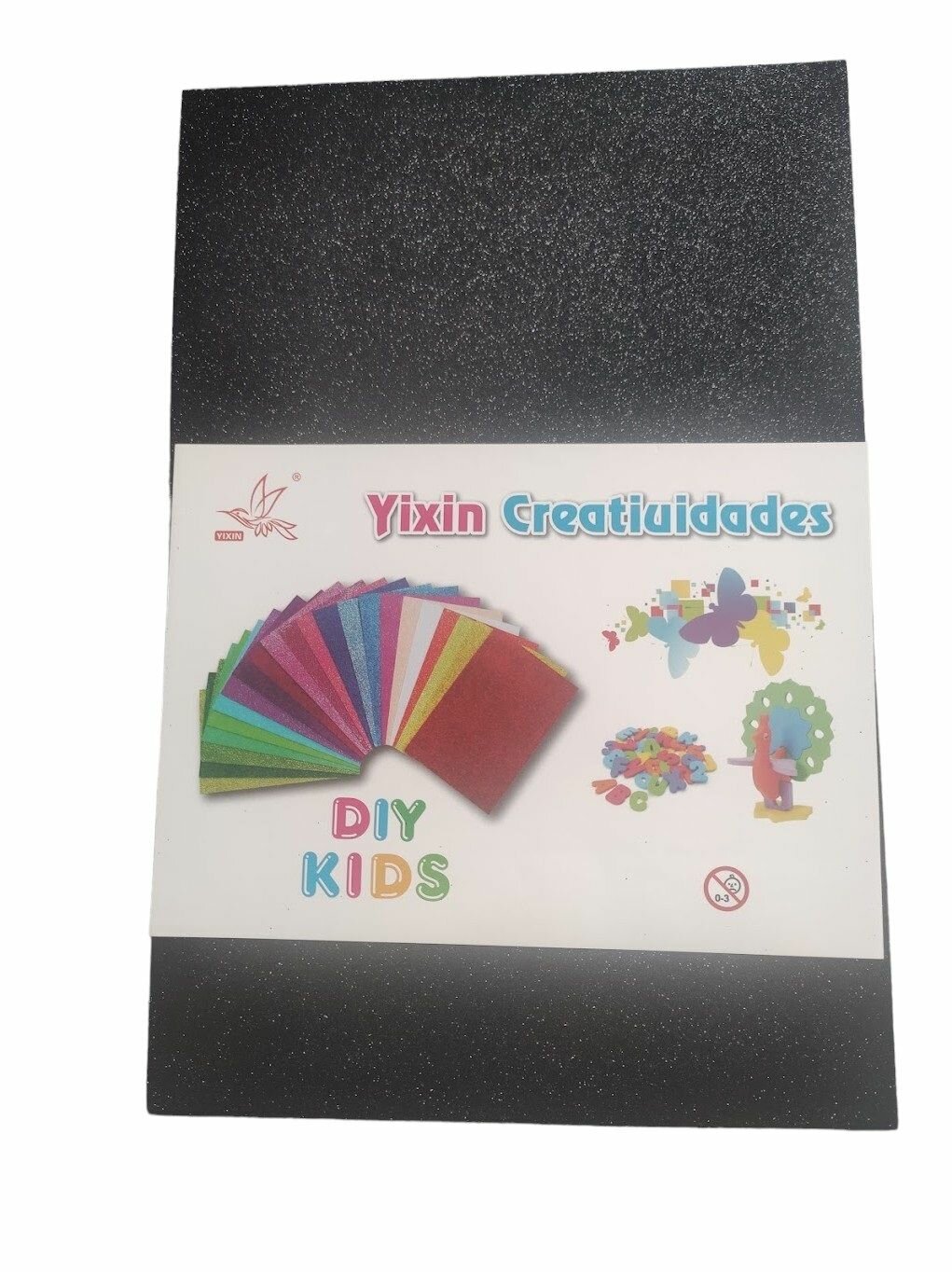 Фоамиран глиттерный (с блестками), толщина 2 мм, размер 20*30 см (формат А4), 10 листов