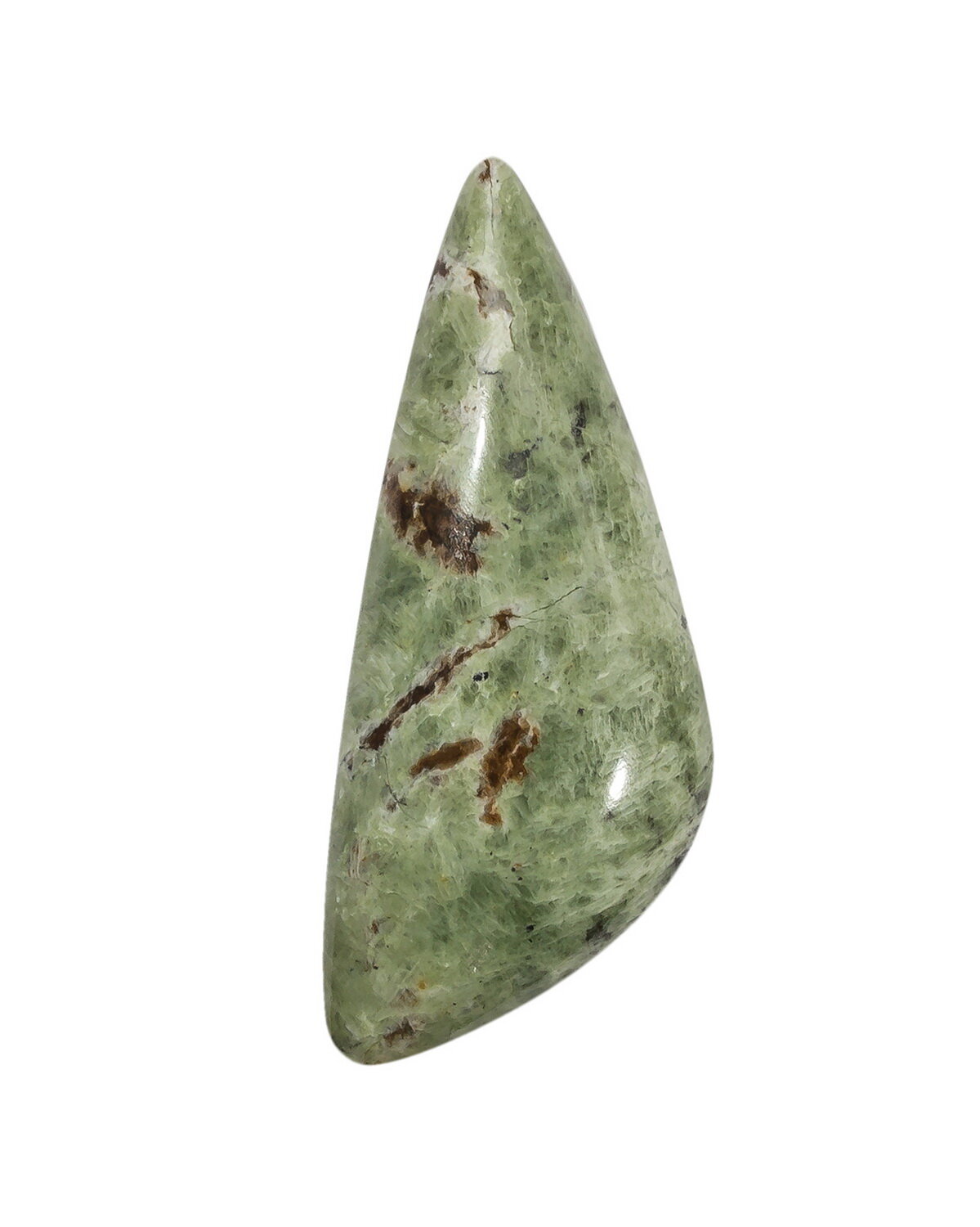 Кабошон Хромдиопсид, размер: 62х25х6 мм, натуральный минерал.