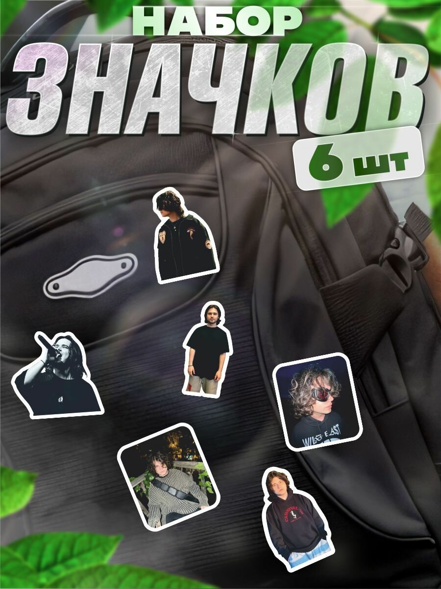 Значки на рюкзак набор SALUKI акрил, набор, на булавке, коллекционные