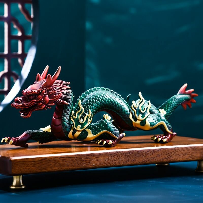 Красочное медное украшение с пятью когтями настоящего дракона