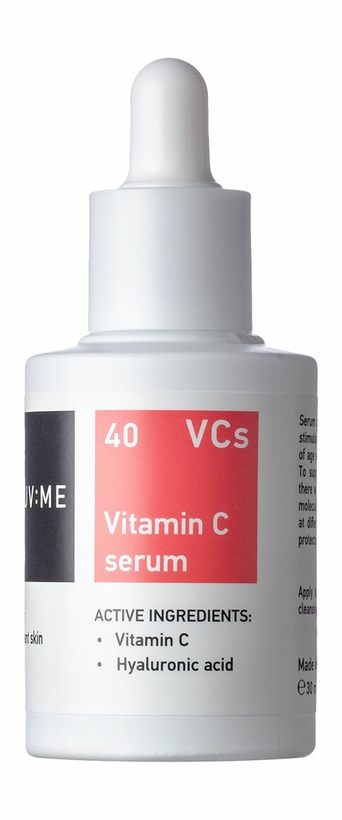 PRUV: ME Vcs 40 Vitamin C serum Сыворотка с витамином С улучшающая цвет лица, 30 мл