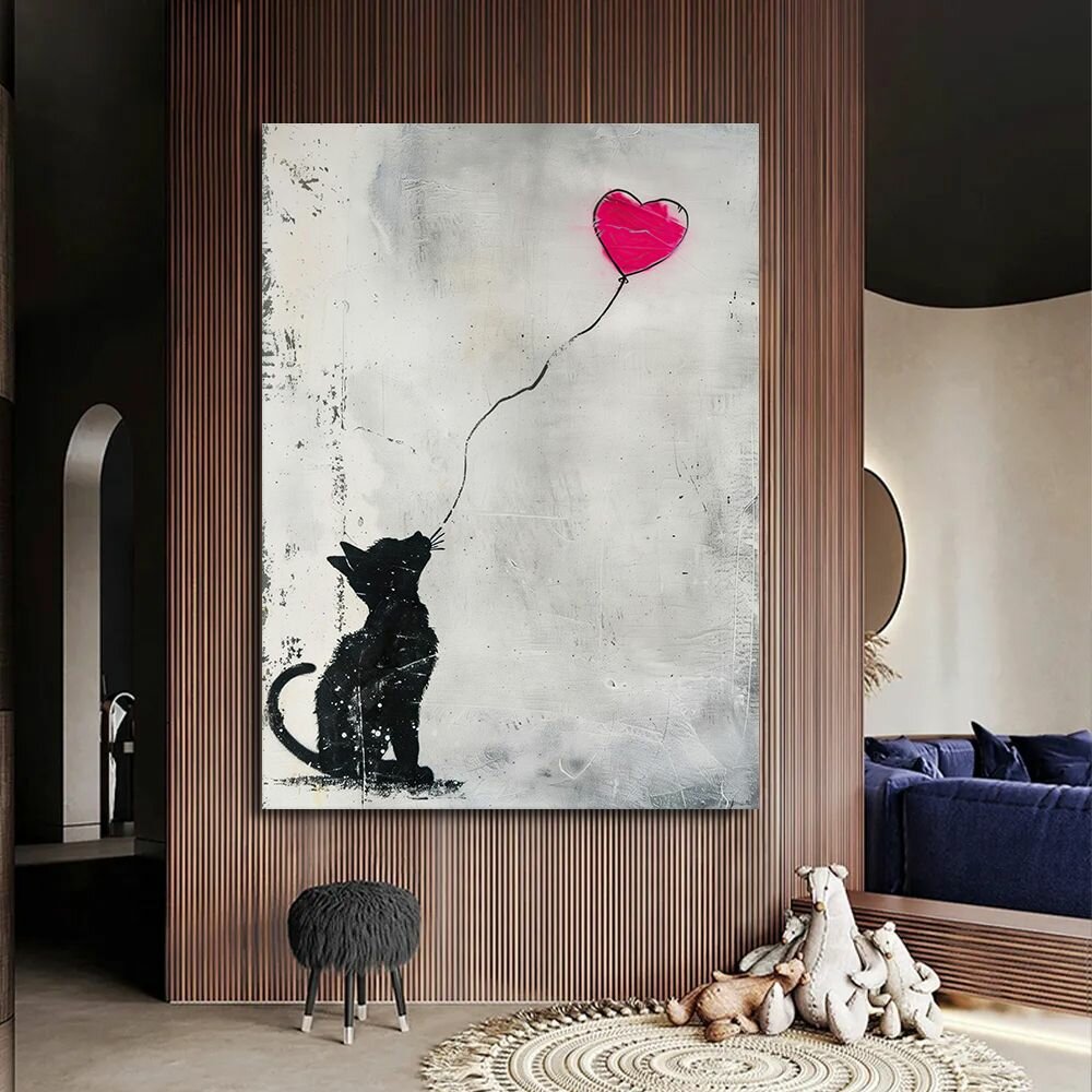 Бэнкси / Banksy - картина в интерьер / современная картина на стену, уличное искусство, 40х60 см.