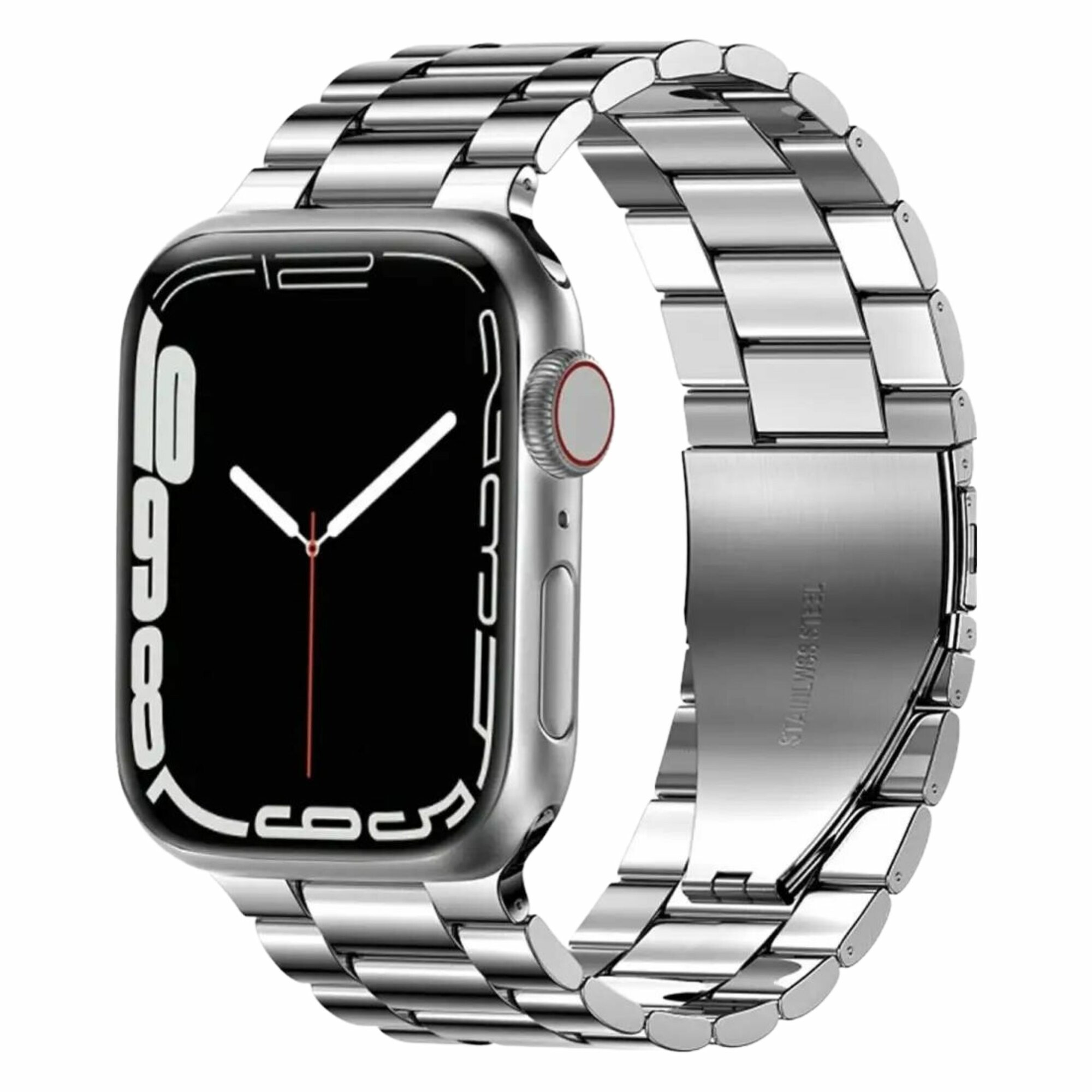 Металлический ремешок для apple watch 44mm 45mm ultra 42 mm железный стальной, браслет на часы apple watch