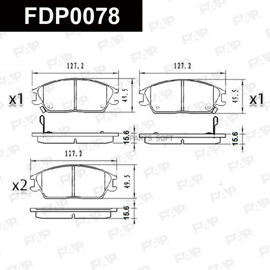 FDP0078 FAP Тормозные колодки для дисковых тормозов
