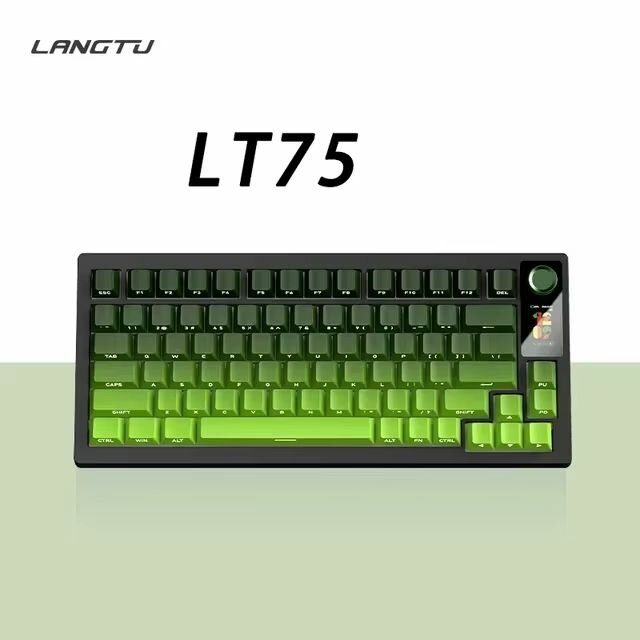 Игровая клавиатура Langtu LT75 , Беспроводная клавиатура Qingti Cuiyin SWITCH LCD