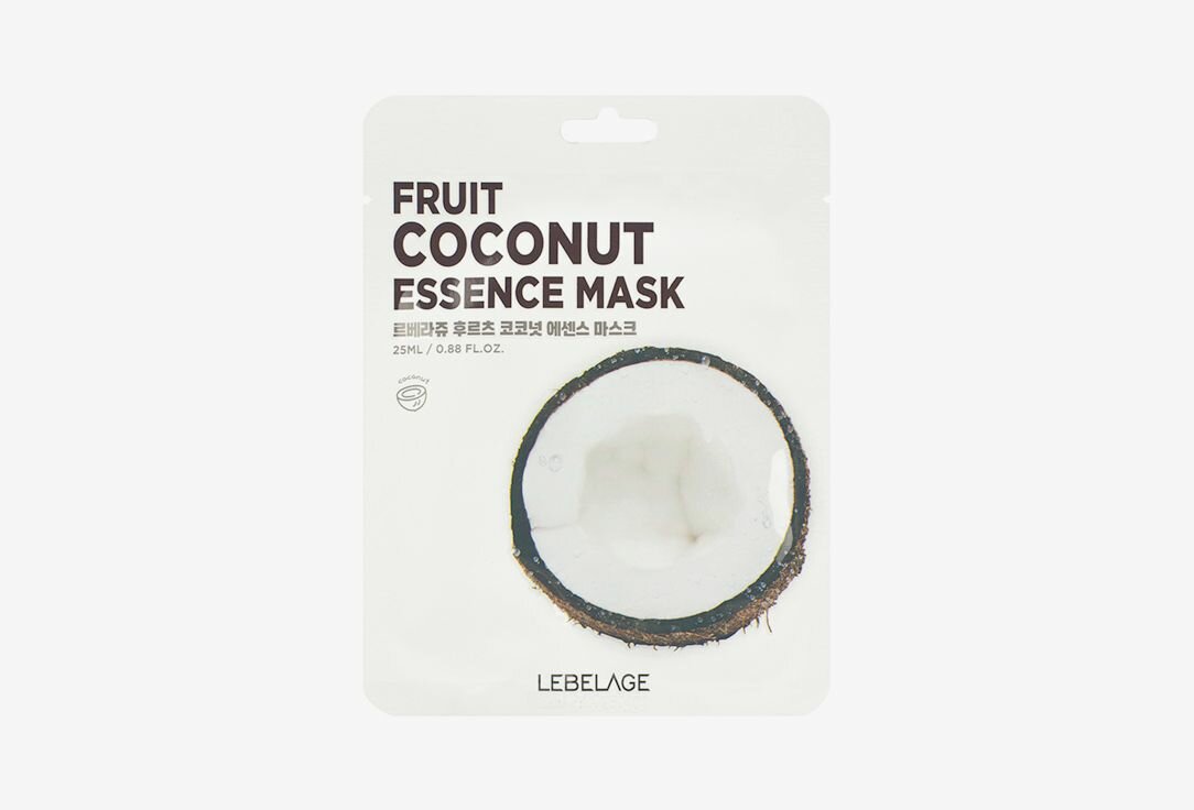 Тканевая маска для лица LEBELAGE Coconut 25 мл