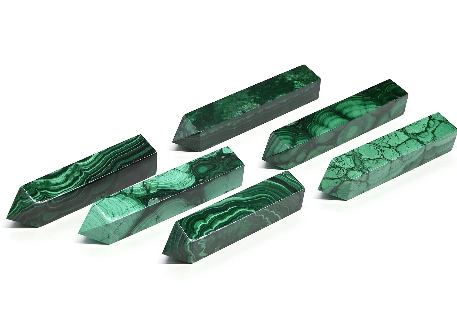 Кристалл из малахита "Карандаш" 13*13*65мм, 40-49г .