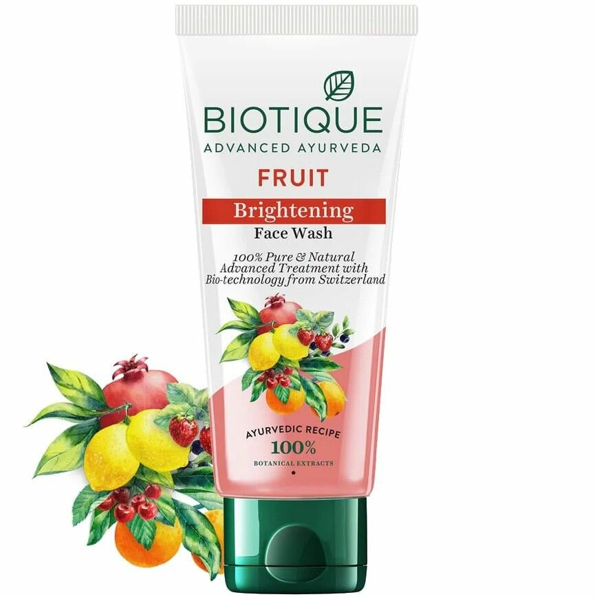 Гель для умывания фрукты осветляющий, Биотик FRUIT, Brightening Face Wash, Biotique 100 мл.