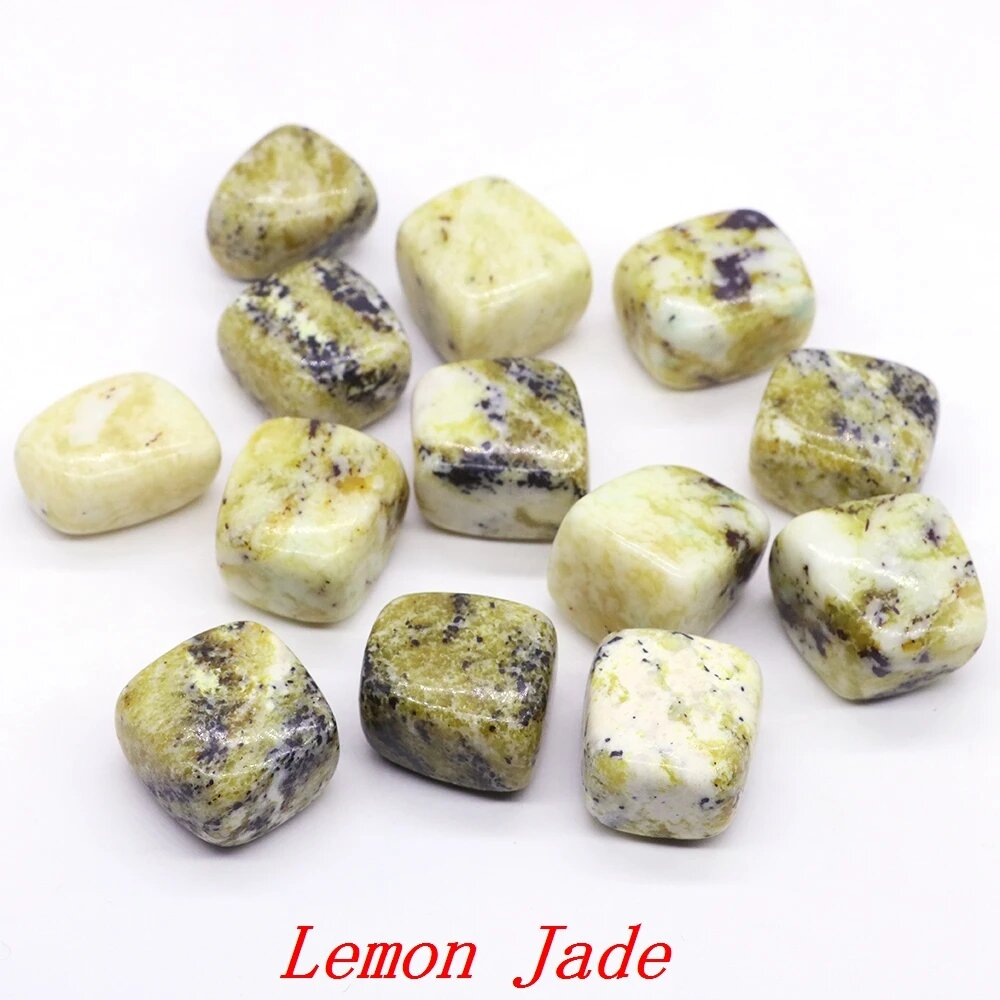 Амазонит камень для дома 200g, Lemon Jade