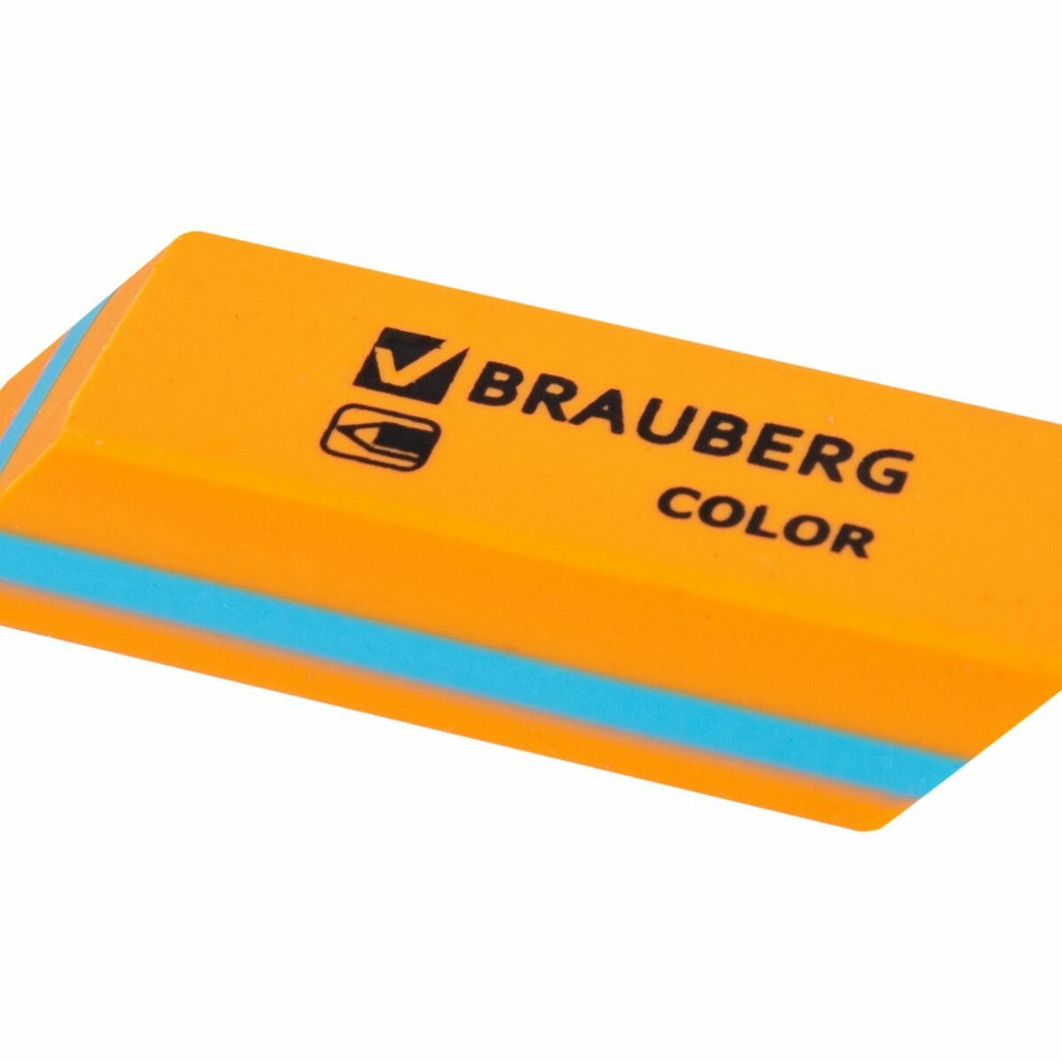 Ластик Brauberg Color, 55х15х13мм, прямоугольный, скошенный, яркие цвета (272671), 36шт.