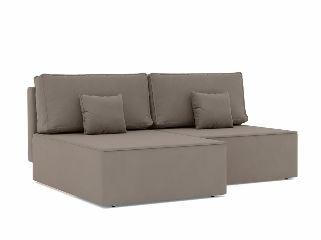 Угловой диван-кровать "блюм некст" велюр Зара Лайт Браун 05, механизм-Еврокнижка