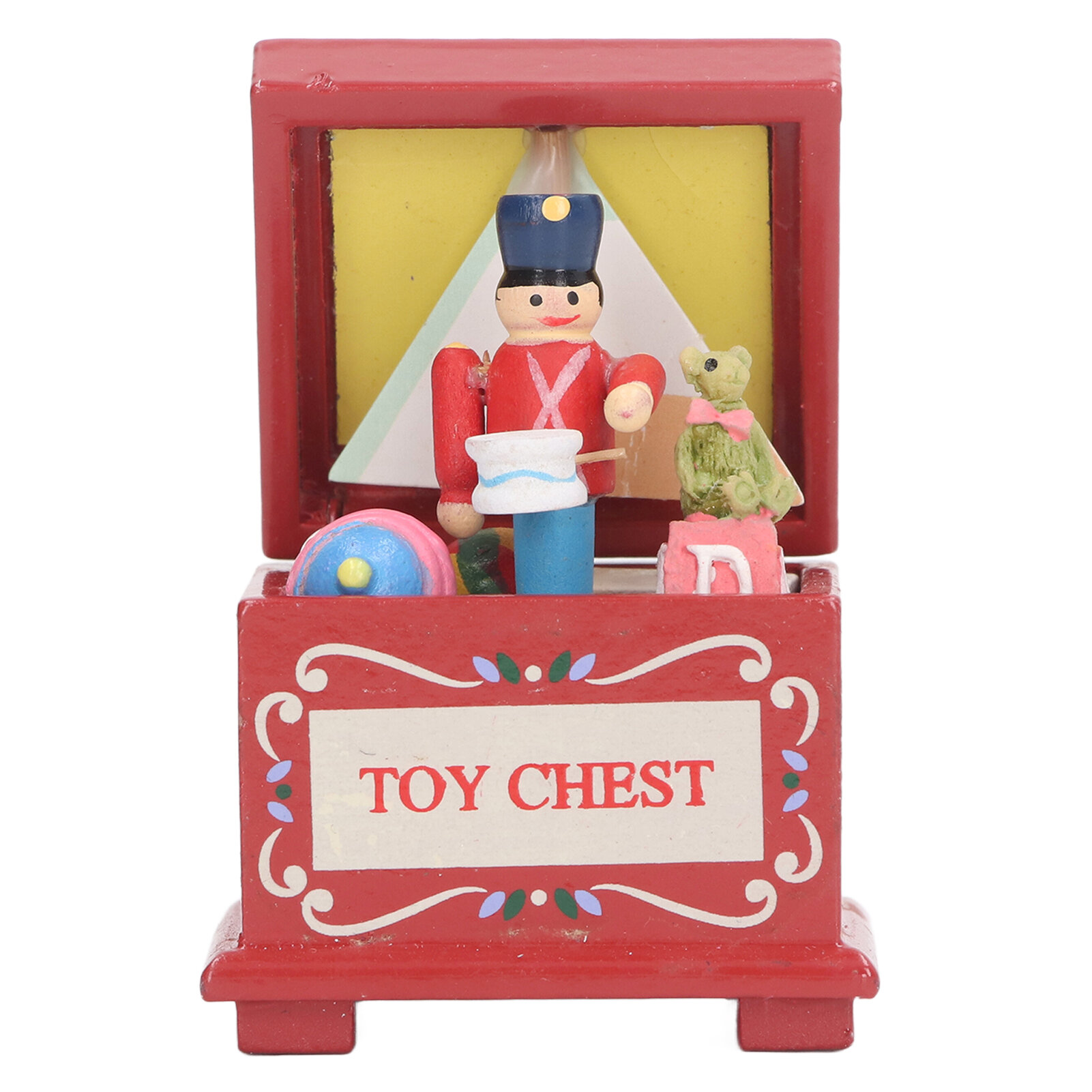 1:12 Миниатюрный кукольный домик в коробке, крошечный винтажный деревянный сундук для украшения рабочего стола.