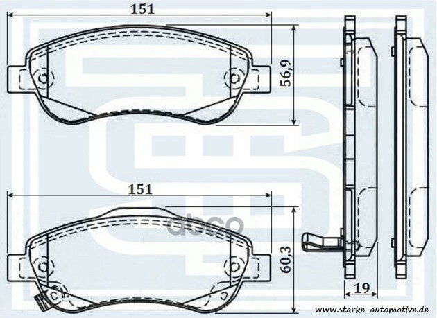 Колодки тормозные HONDA CR-V III передние/179-816 45022SWWG02 GDB3445 179-816 45022SWWG02 GDB3445 STARKE арт. 179816