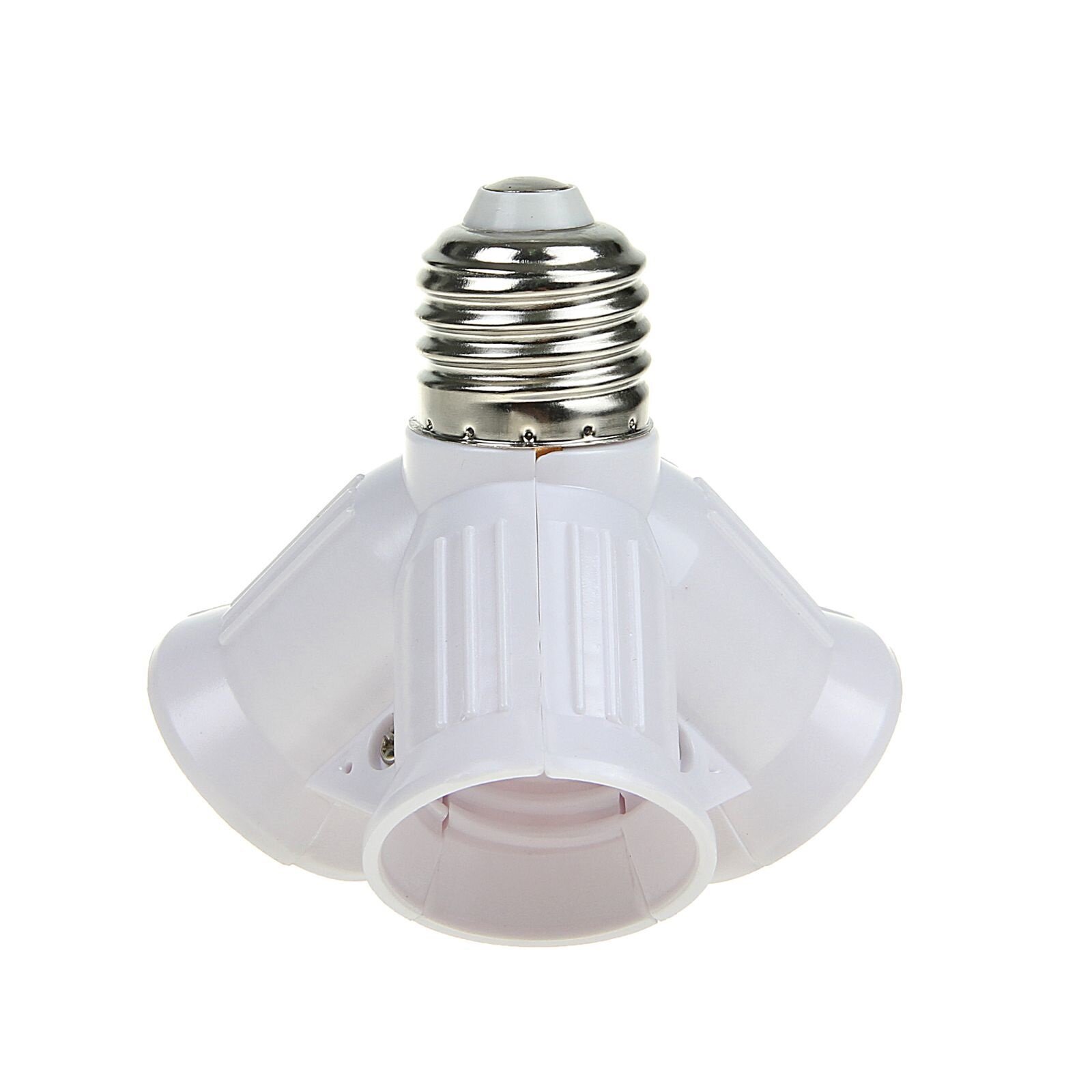 Переходник Ecola E27-3xE27, для расширения возможностей светильника, белый