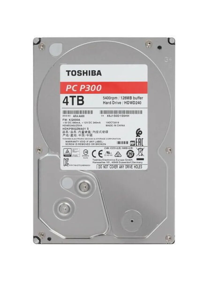 4 ТБ Жесткий диск P300 HDWD240UZSVA - 5400 об/мин