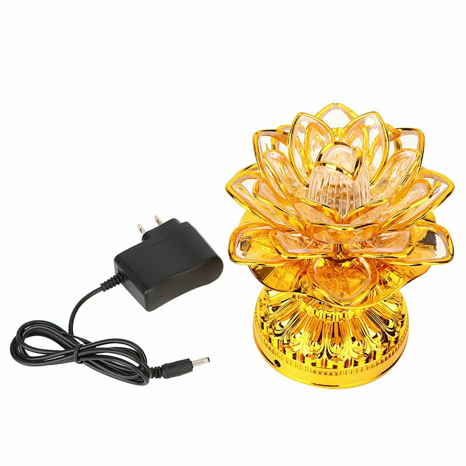 Лампа Будды в форме лотоса, красочная вера, декоративный элемент (батарея в комплект не входит)