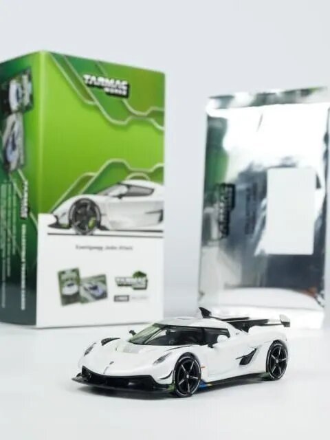 Машинка Tarmac Works TW 1/64 Koenigsegg Jesko Attack White Die-cast Alloy Car Model Collection Display Gift